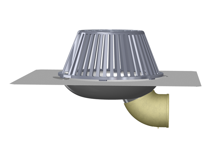 PVC or TPO Roof Drain - Side Outlet | Thunderbird Products
