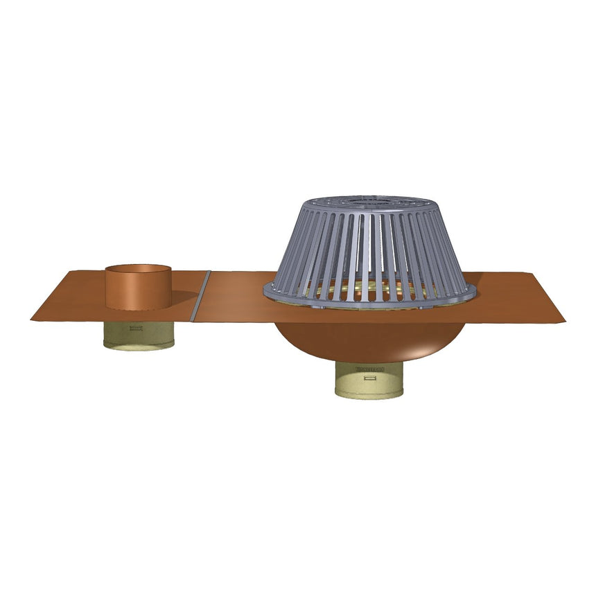 Copper Roof Drains & Overflow | Thunderbird Products