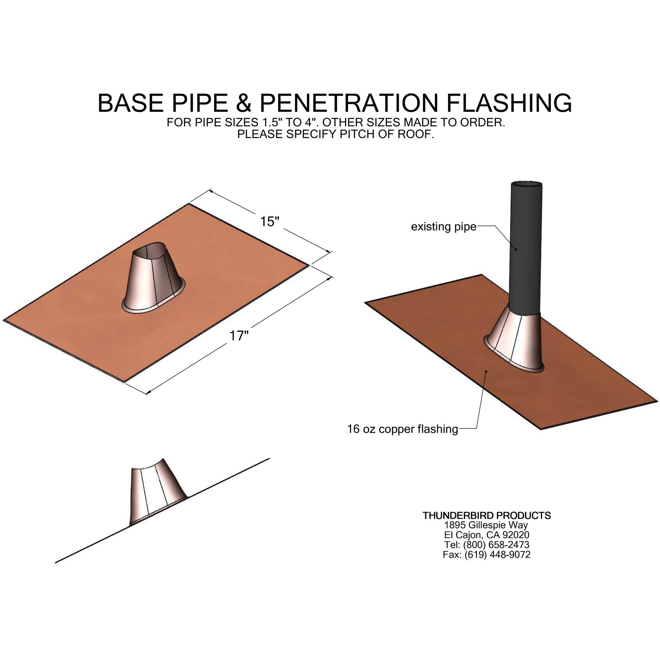 Pipe Flashings | Thunderbird Products