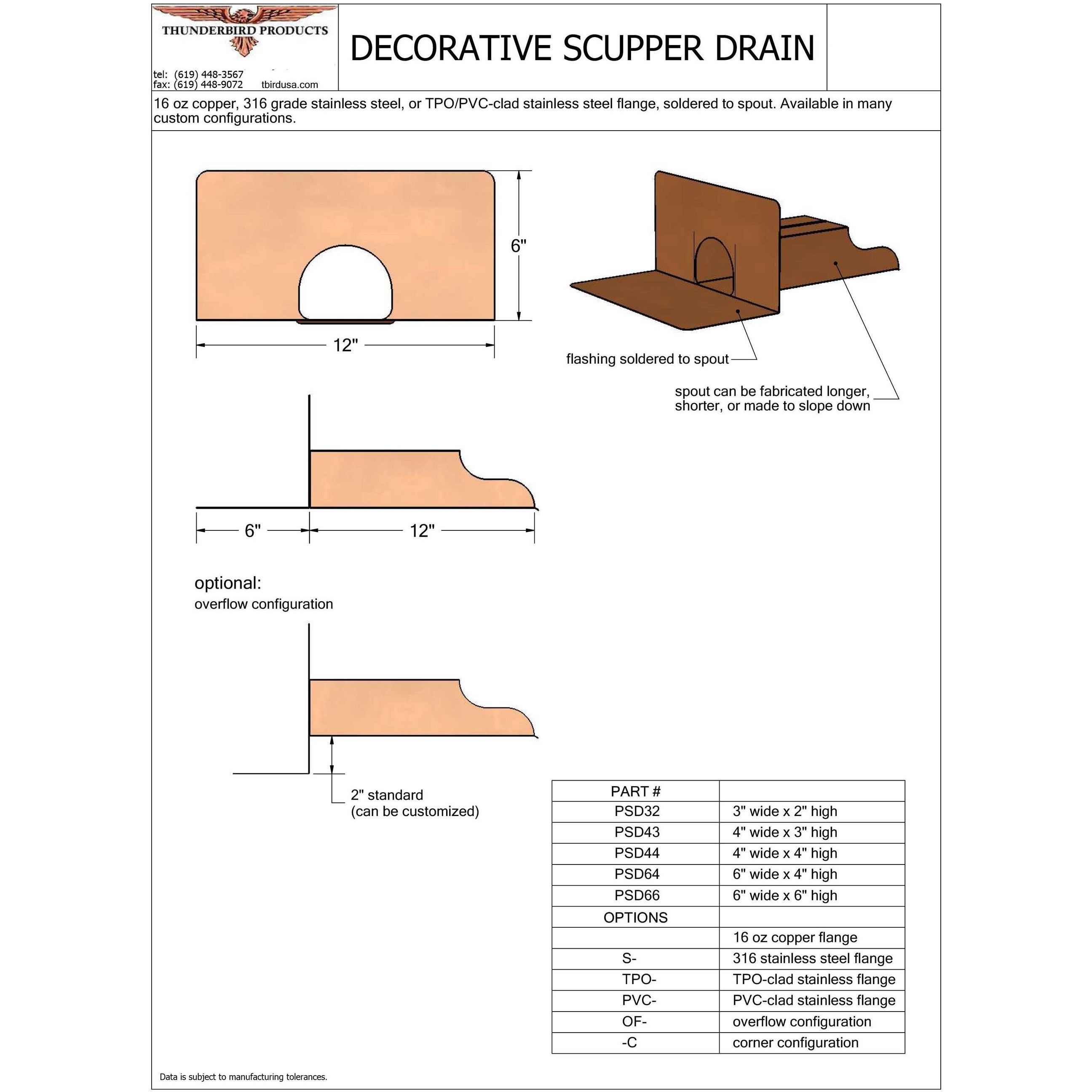 Decorative Roof Scupper | Thunderbird Products