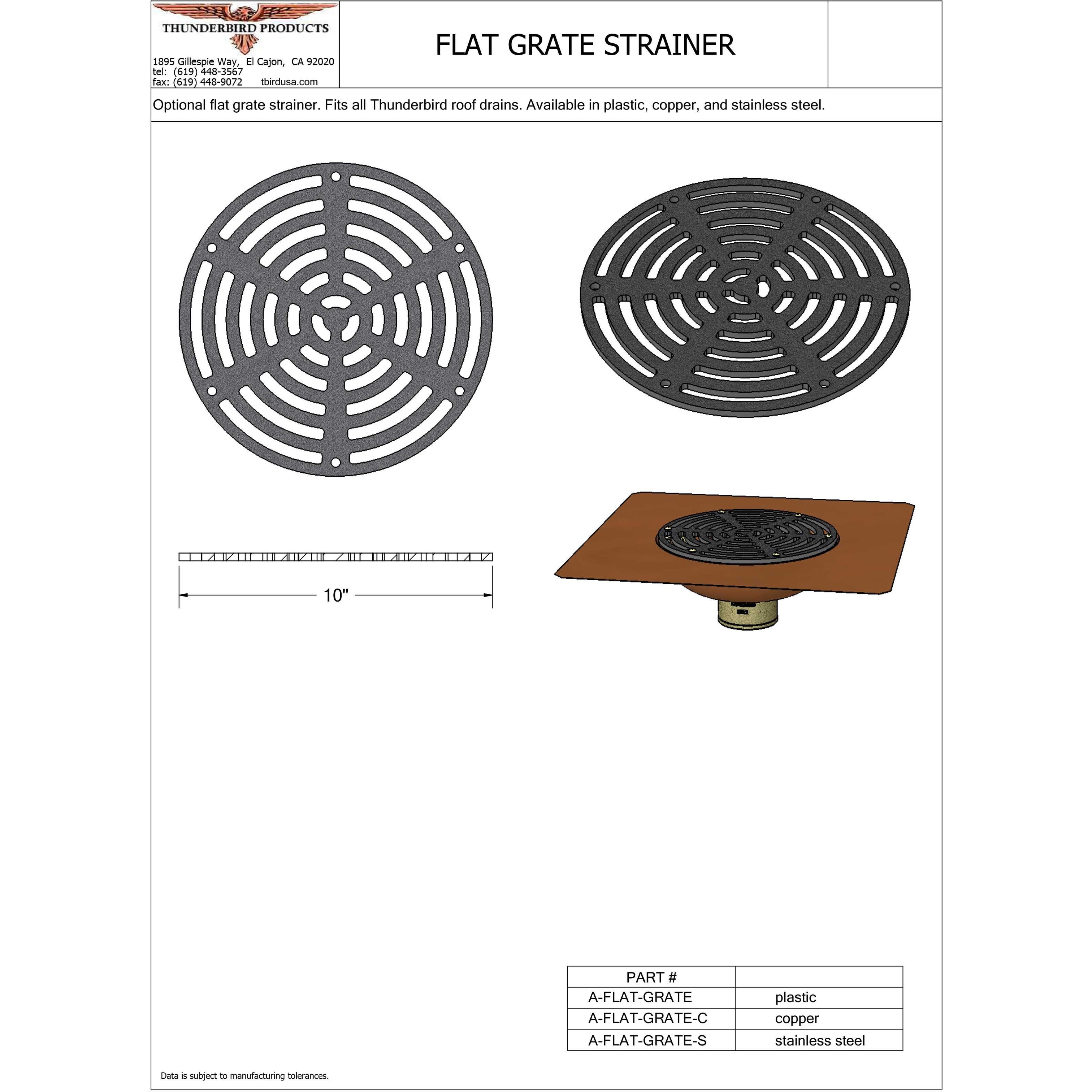 Flat Grate | Thunderbird Products