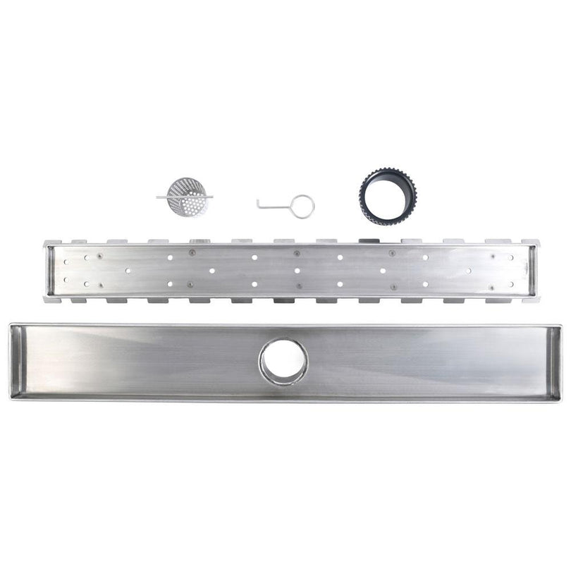 Marine Grade 316 Stainless Steel Linear Shower Drain (Trench and Grate ...