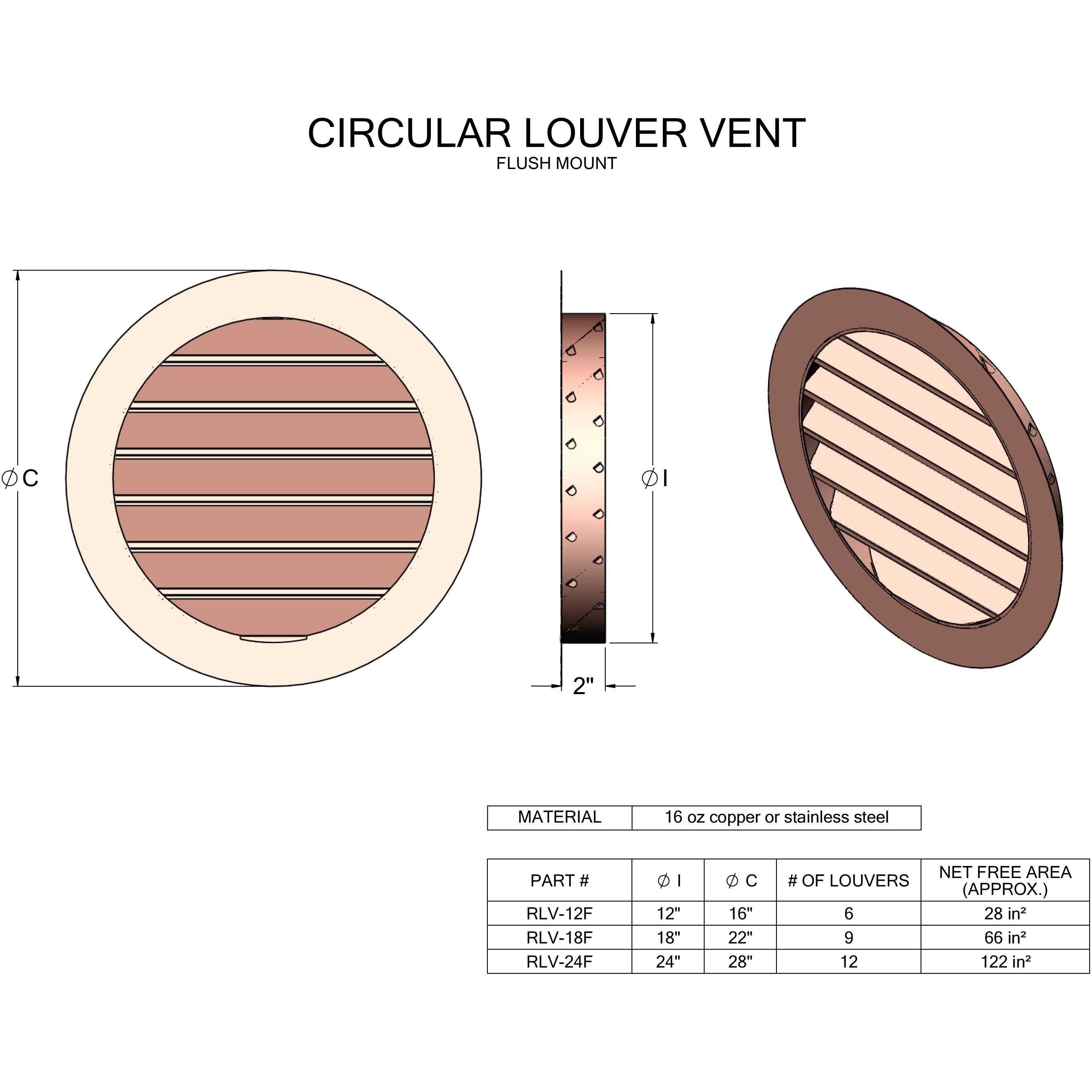 Round Louvered Gable Wall Vent | Thunderbird Products