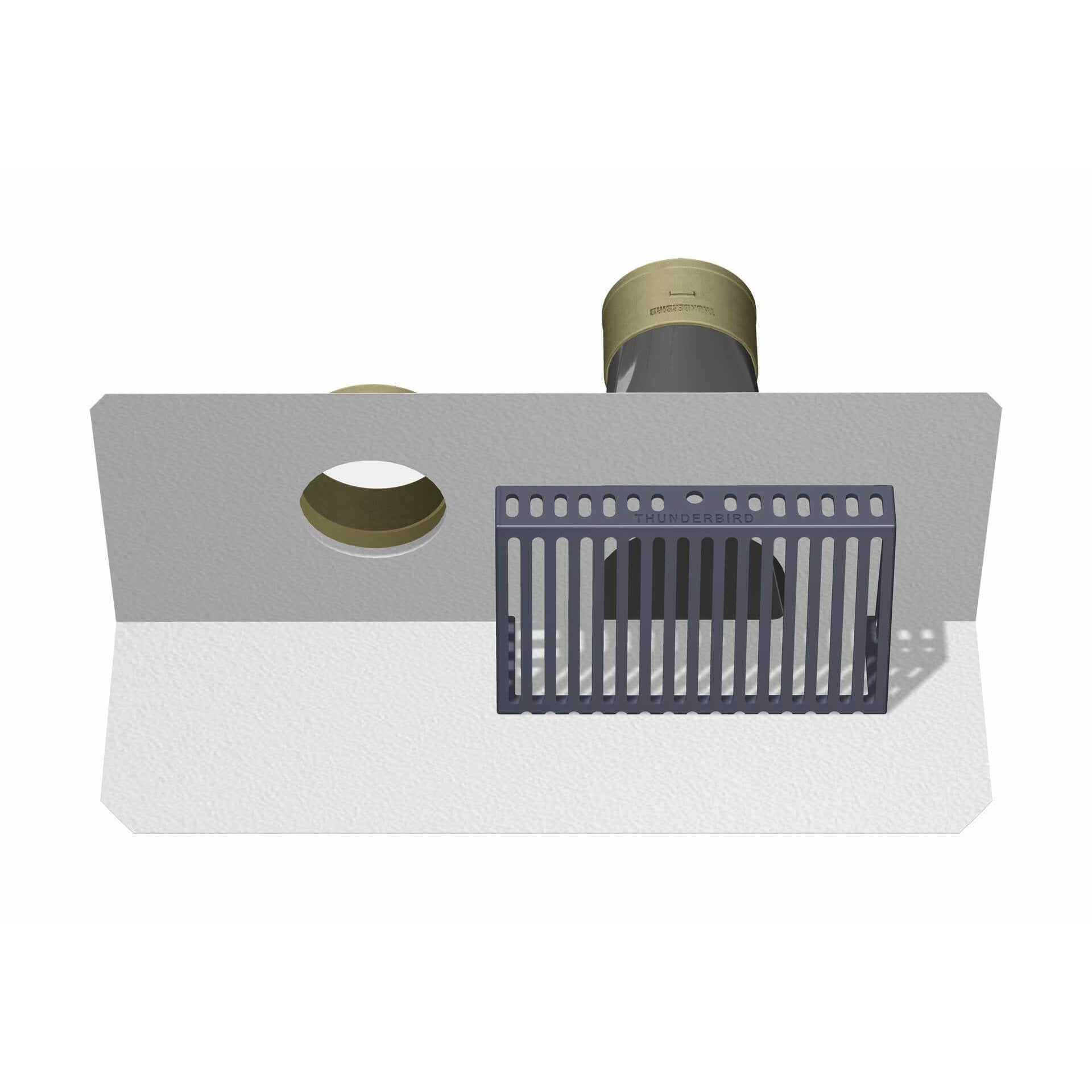 TPO/PVC-Clad Stainless Steel Through Wall Parapet Roof Drain ...